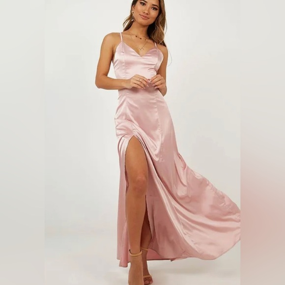 Showpo. | Dresses | Back Tracking Dress In Blush | Poshmark